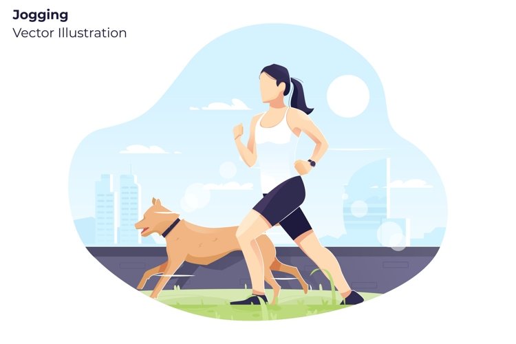 Jogging - Vector Illustration