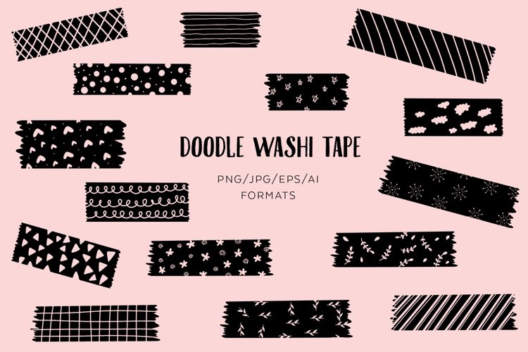 Doodle Washi Tape Clipart