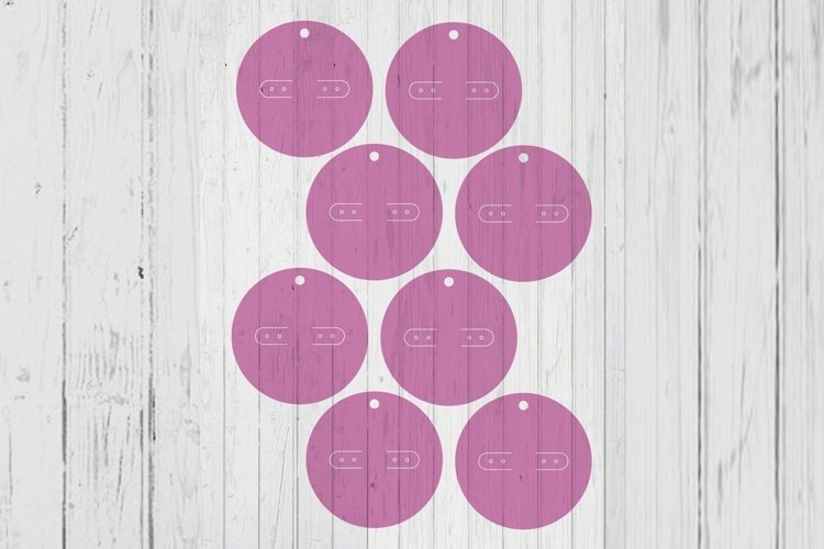 Circle hoops Earrings card template svg png ai files