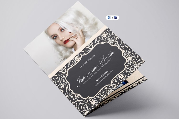 Funeral Program Template, Ms Word & Photoshop (1244526)