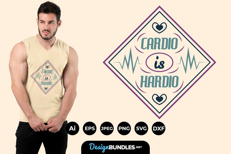 Cardio is Hardio Hand Lettering SVG