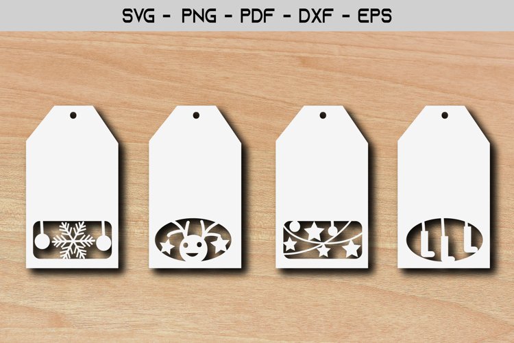 Paper cut Tags Template SVG Design