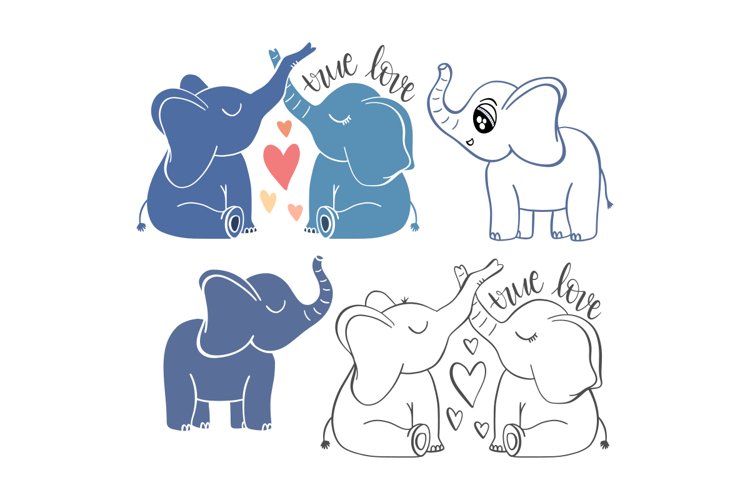 Baby Elephants SVG Cut File
