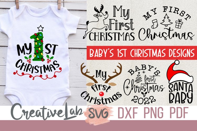 My First Christmas SVG, DXF, PNG, Christmas Svg Bundle.