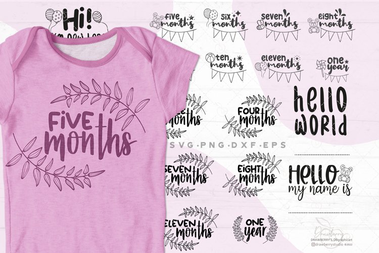 Baby milestone svg / Hello world svg baby announcement SV237