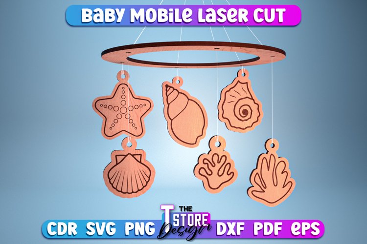Sea Baby Mobile Laser Cut | Home Laser Cut Design (3025804)