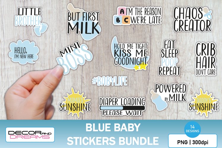 Baby sticker Bundle, Funny Baby stickers