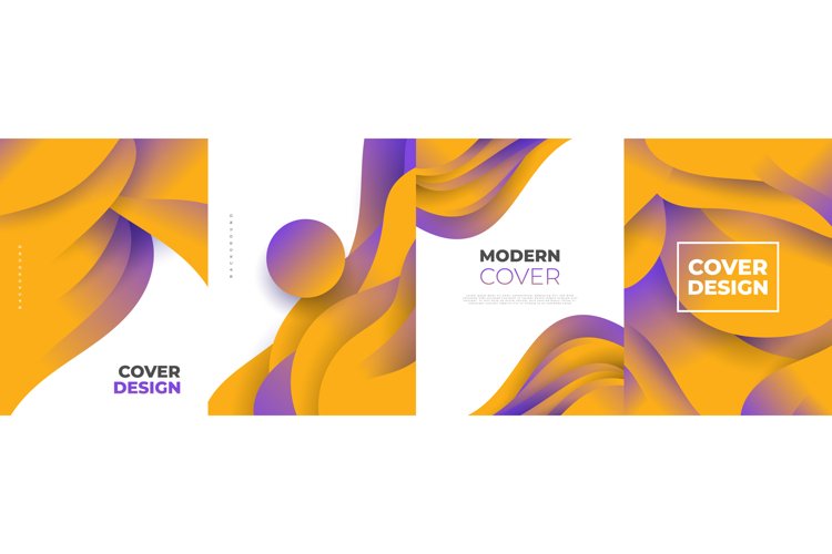 Modern Abstract Cover Design Template with Colorful Fluid