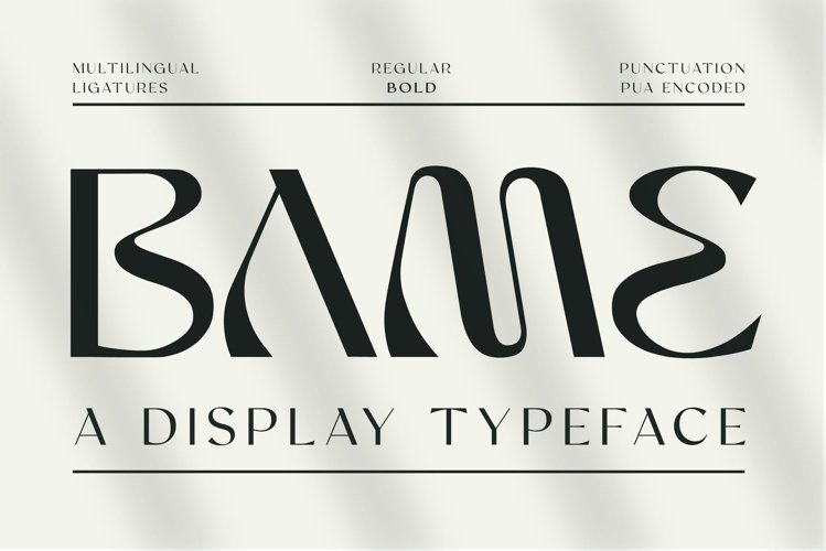 BAME Display Typeface
