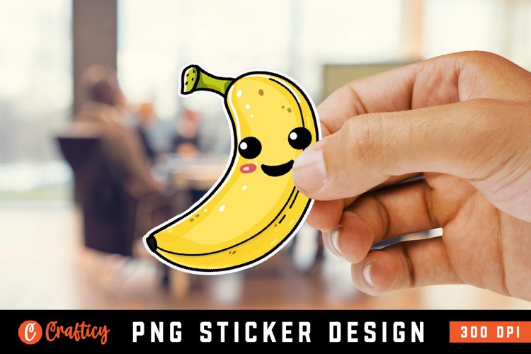 Banana Sticker,Tropical sticker,Kawaii Funny banana sticker
