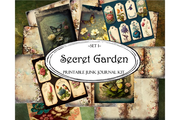 Secret Garden Junk Journal Kit, Junk Journal Printable