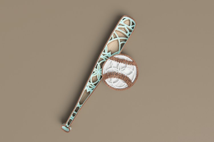 Sports laser cut file - Baseball Mandala