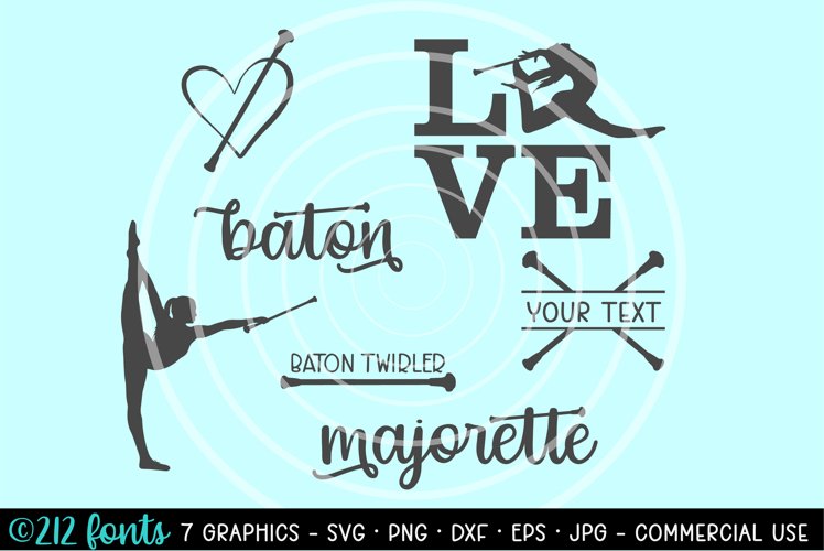 7 - Baton Twirler Majorette Graphic Cut File DXF PNG JPG SVG (316633 ...