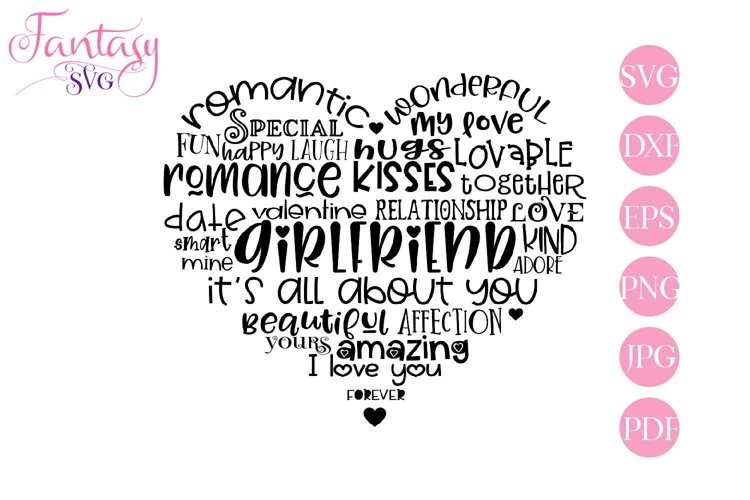 Girlfriend Word Art - Svg Cut Files (1353760) | Cut Files | Design Bundles