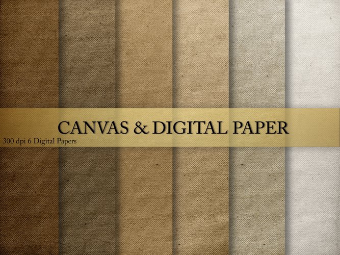 Wedding Brown Canvas Digital Paper