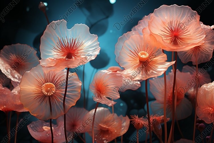 Sea Anemone Glowing Underwater Scene (3192127)