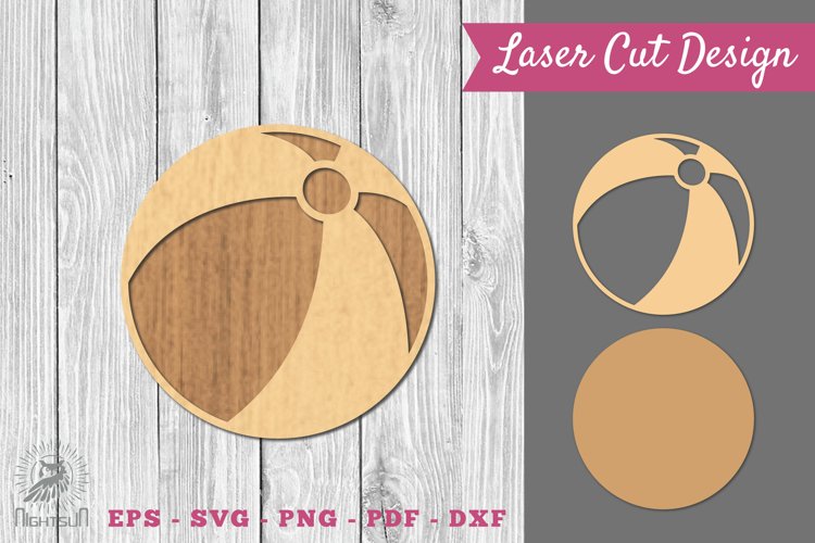 Beach Ball Laser Cut Decoration SVG
