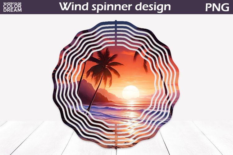 3D Beach Wind Spinner | Summer Tropical Wind (3821620)