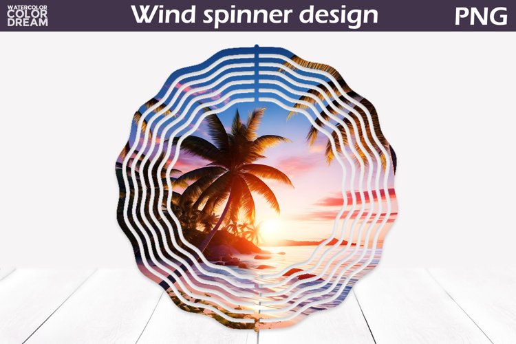 3D Beach Wind Spinner | Summer Tropical Wind (3821628)
