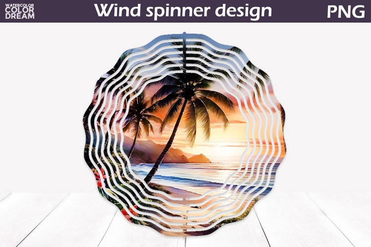3D Beach Wind Spinner | Summer Tropical Wind (3821633)
