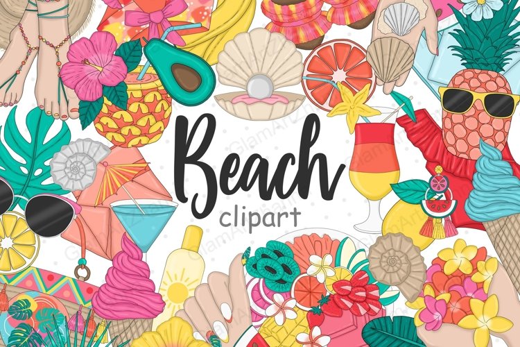 Beach Bright CLIPART Cruise Tropical Vacation Set - PNG (1846413 ...