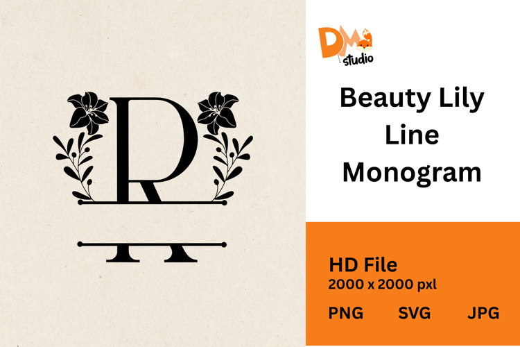 Beauty Lily Line Monogram (5911184)