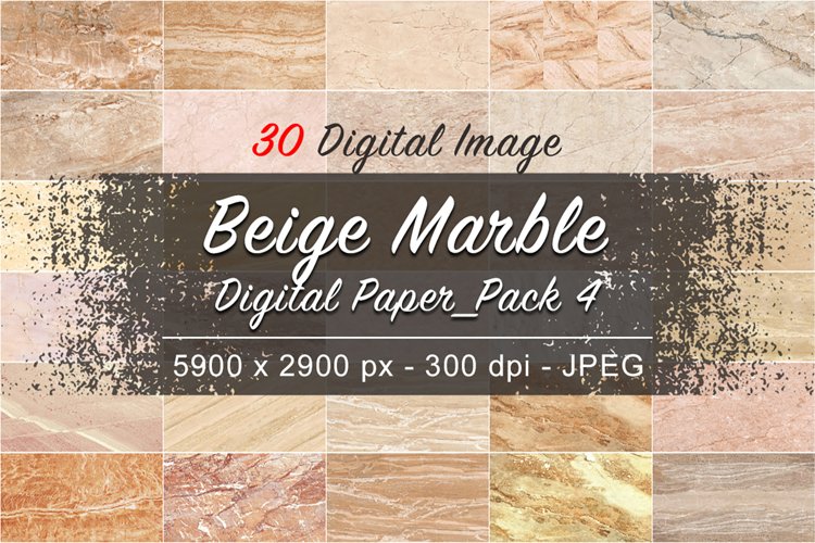 Beige Marble Digital Paper, Gold and White texture