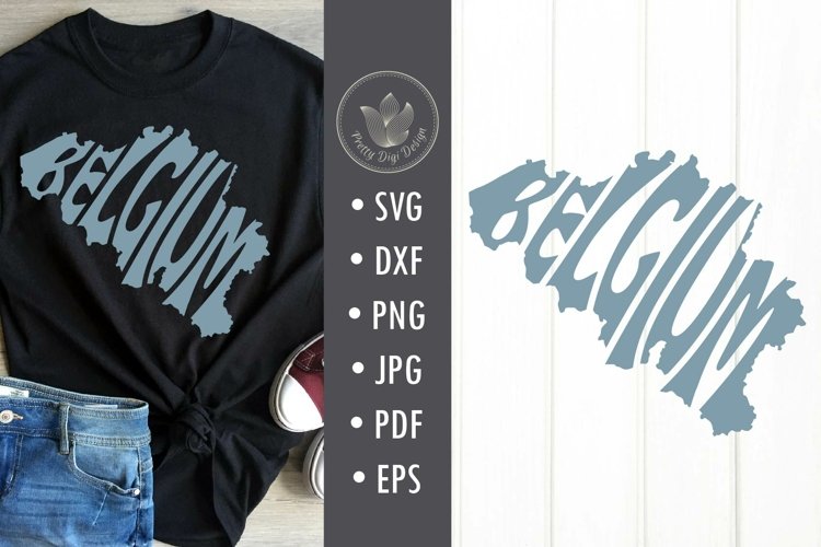 Belgium SVG cut file in the shape of the country