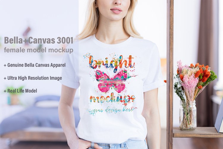 Bella Canvas 3001 Tshirt Mockup White (1931036)