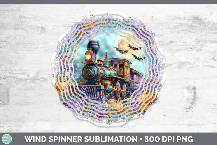 Best Sellers 02 Cute Halloween Train Wind Spinner Sublimatio