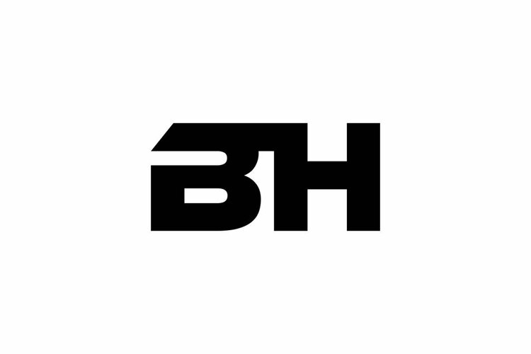 BH Logo design vector template (3701901)