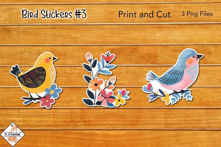 Bird Stickers #3 | Print and Cut