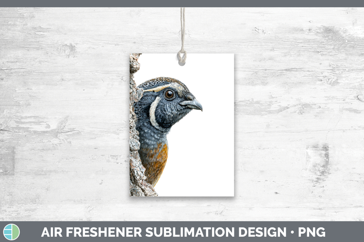 Quail Birds Tree Peek Air Freshener Sublimation Design