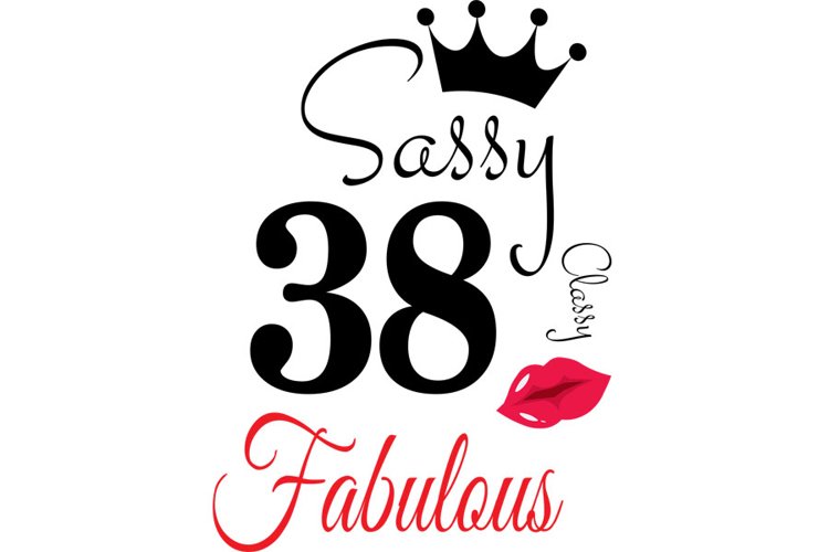 Sassy and classy 38 birthday Svg, 38 Birthday svg, 38 Birthd