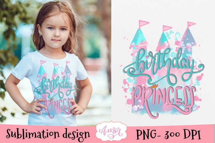 Birthday princess sublimation design (1169273) | Sublimation | Design ...