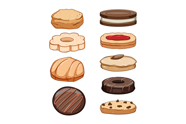 biscuit cookie set cartoon (6557623)