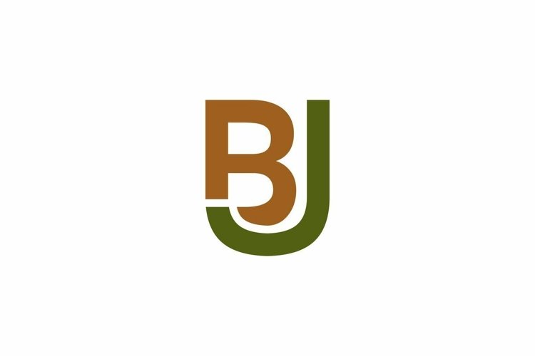 BJ logo design vector template (3701928)