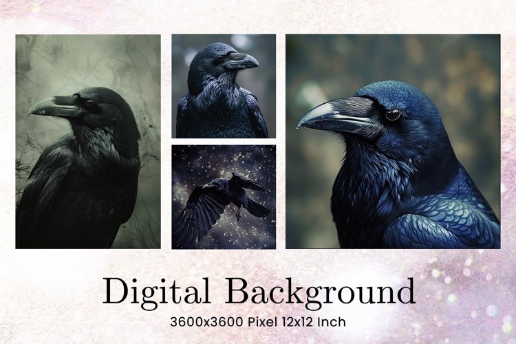 Black Raven Crow Halloween Background Wallpaper (4662352)