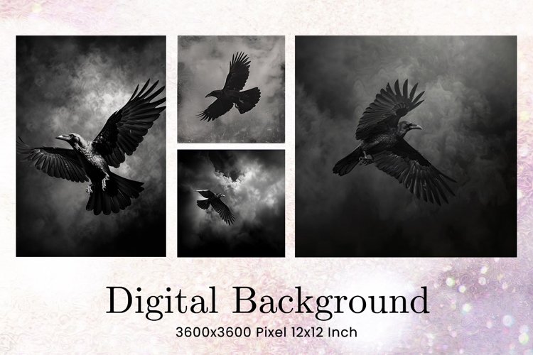 Black Raven Crow Halloween Background Wallpaper (4662364)