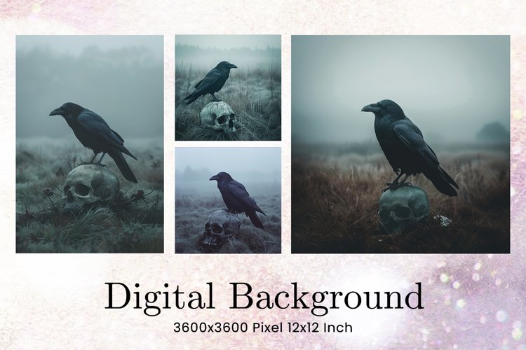 Black Raven Crow Halloween Background Wallpaper (4737775)