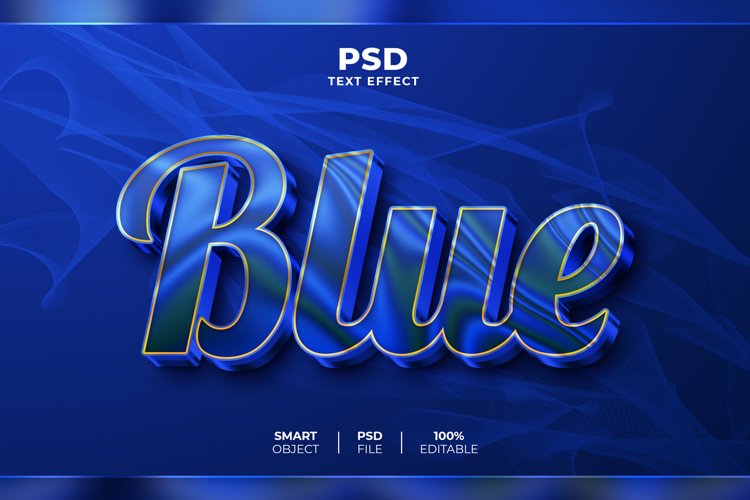 Blue 3D editable text effect (2486013)