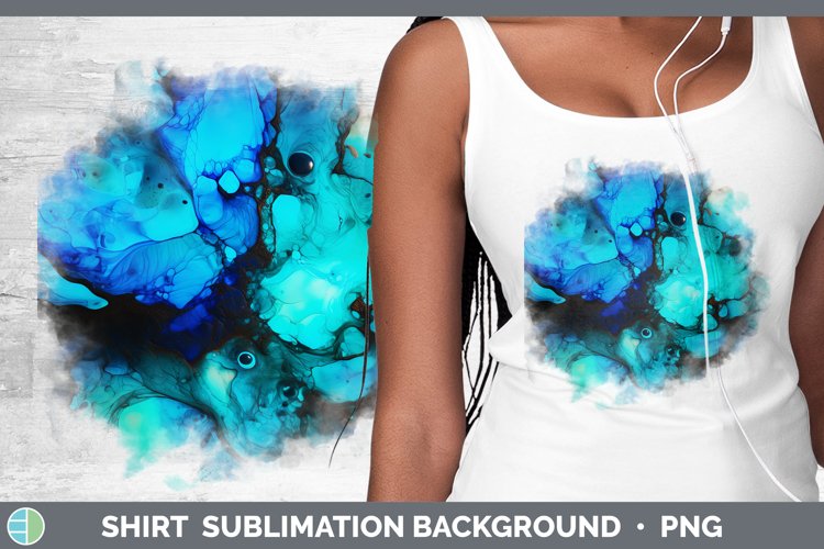 Blue Alcohol Ink Shirt Sublimation Sublimation Background De