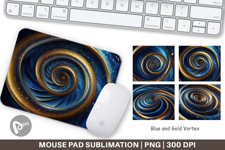 Mouse Pad Blue and Gold Vortex (5000368)