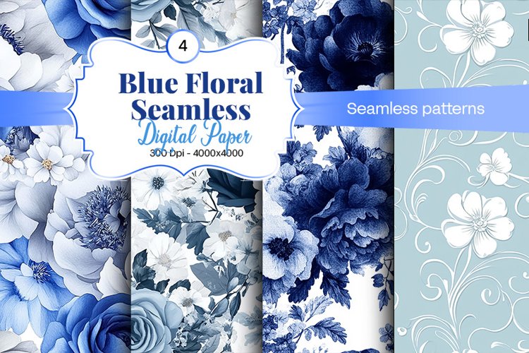 Wildflower Digital Paper Patterns