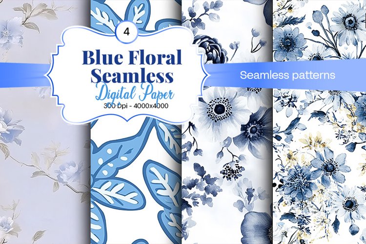 Wildflower Digital Paper Patterns