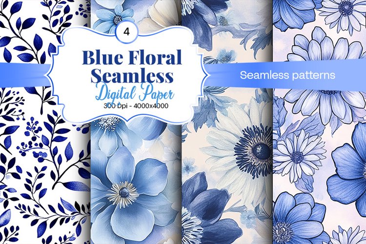 Wildflower Digital Paper Patterns