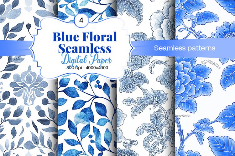 Wildflower Digital Paper Patterns