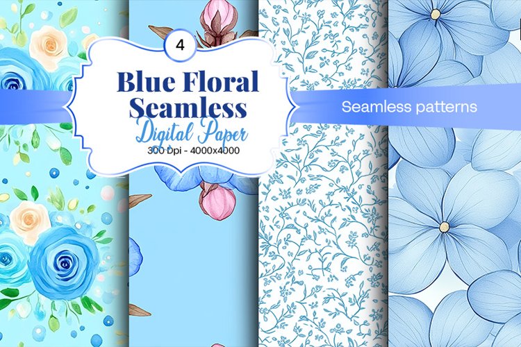 Wildflower Digital Paper Patterns