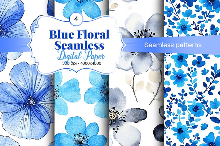 Wildflower Digital Paper Patterns