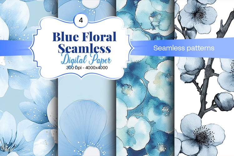 Wildflower Digital Paper Patterns